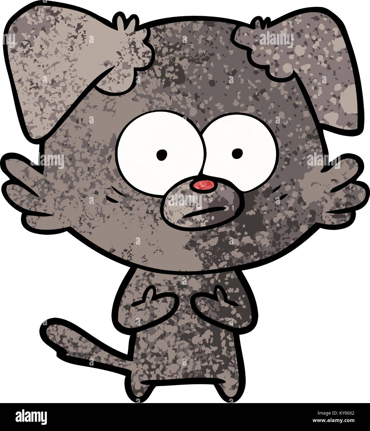 nervous dog cartoon Stock Vector Image & Art - Alamy