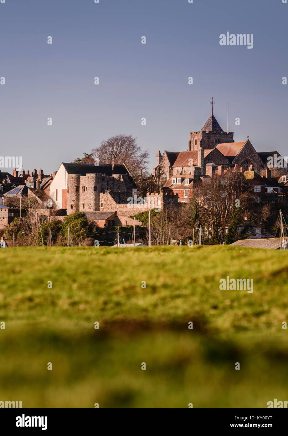 Church tower rye town hi-res stock photography and images - Alamy