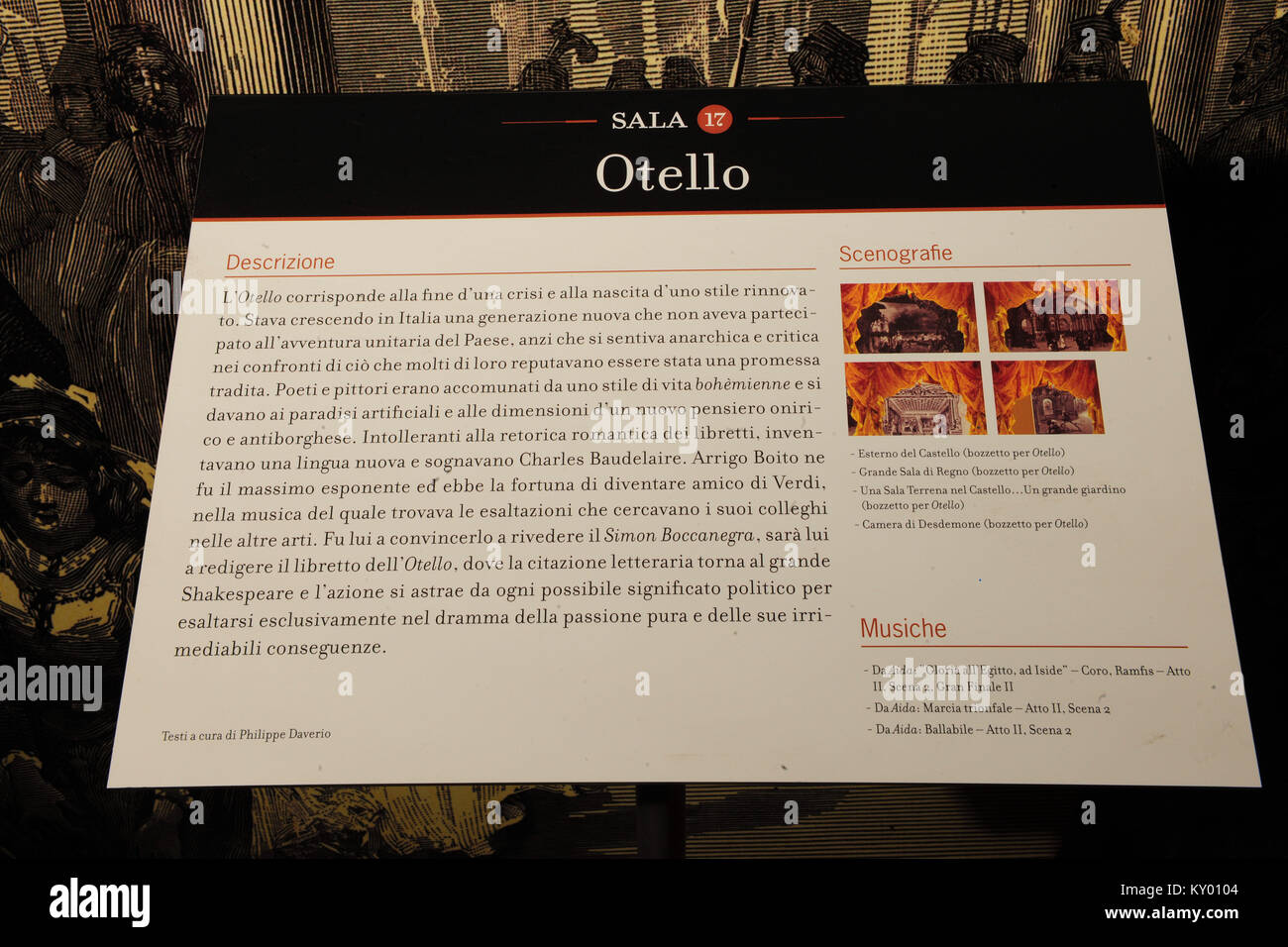 Presentation, Otello Opera, Museo Giuseppe Verdi, 2012, Busseto, Parma ...