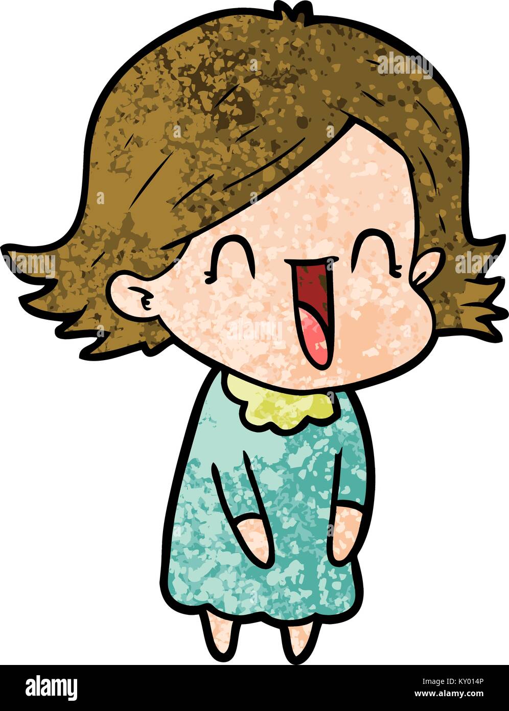 cartoon happy woman Stock Vector Image & Art - Alamy