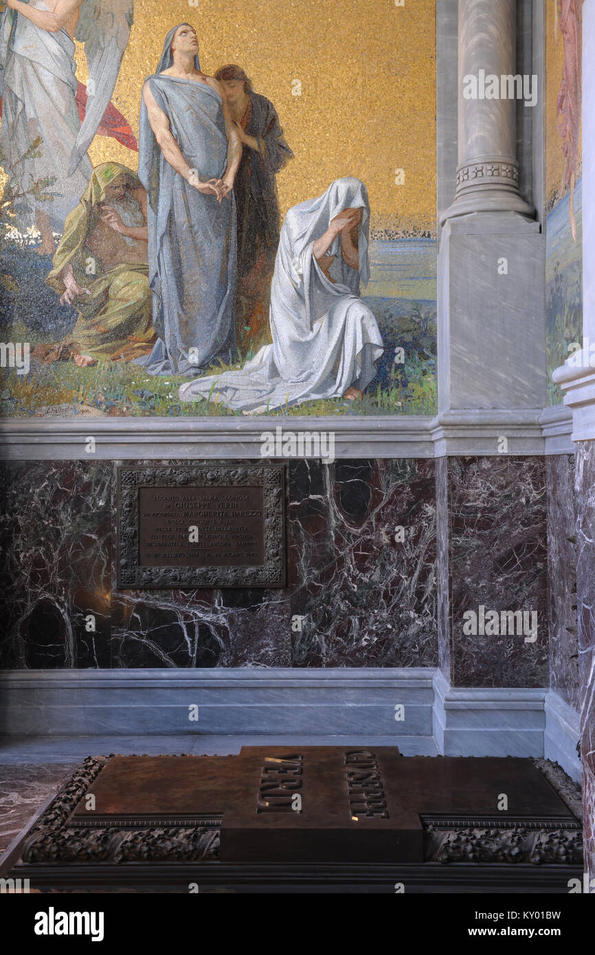 Tomb, Giuseppe Verdi, 2013, Milan, Italy Stock Photo - Alamy