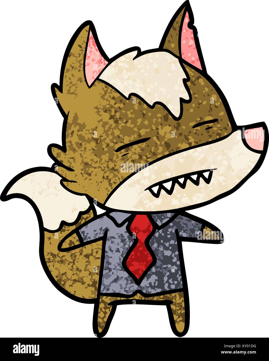 cartoon office wolf showing teeth Stock Vector Image & Art - Alamy