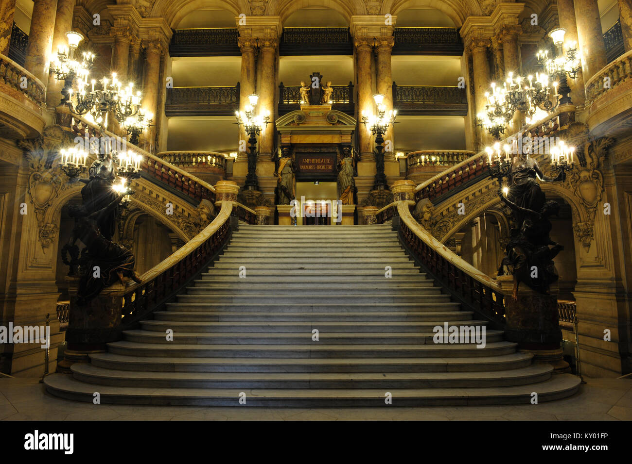 Staircase, Opera Garnier, Theater Garnier, 2012, Paris, France Stock ...