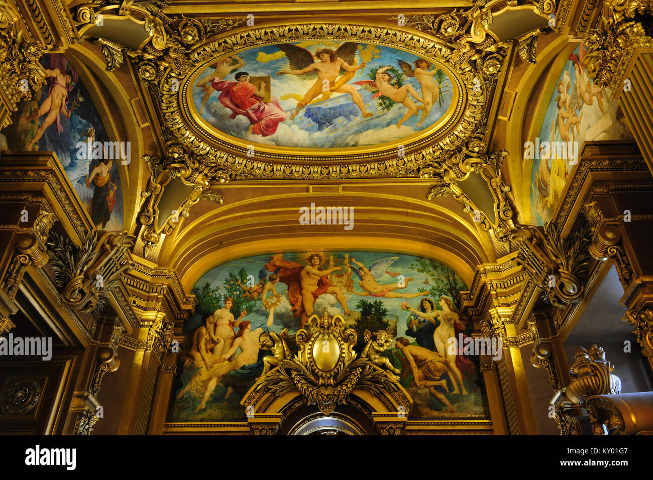 ceiling, Opera Garnier, Theater Garnier, 2012, Paris, France Stock ... ceiling, Opera Garnier, Theater Garnier, 2012, Paris, France Stock ...