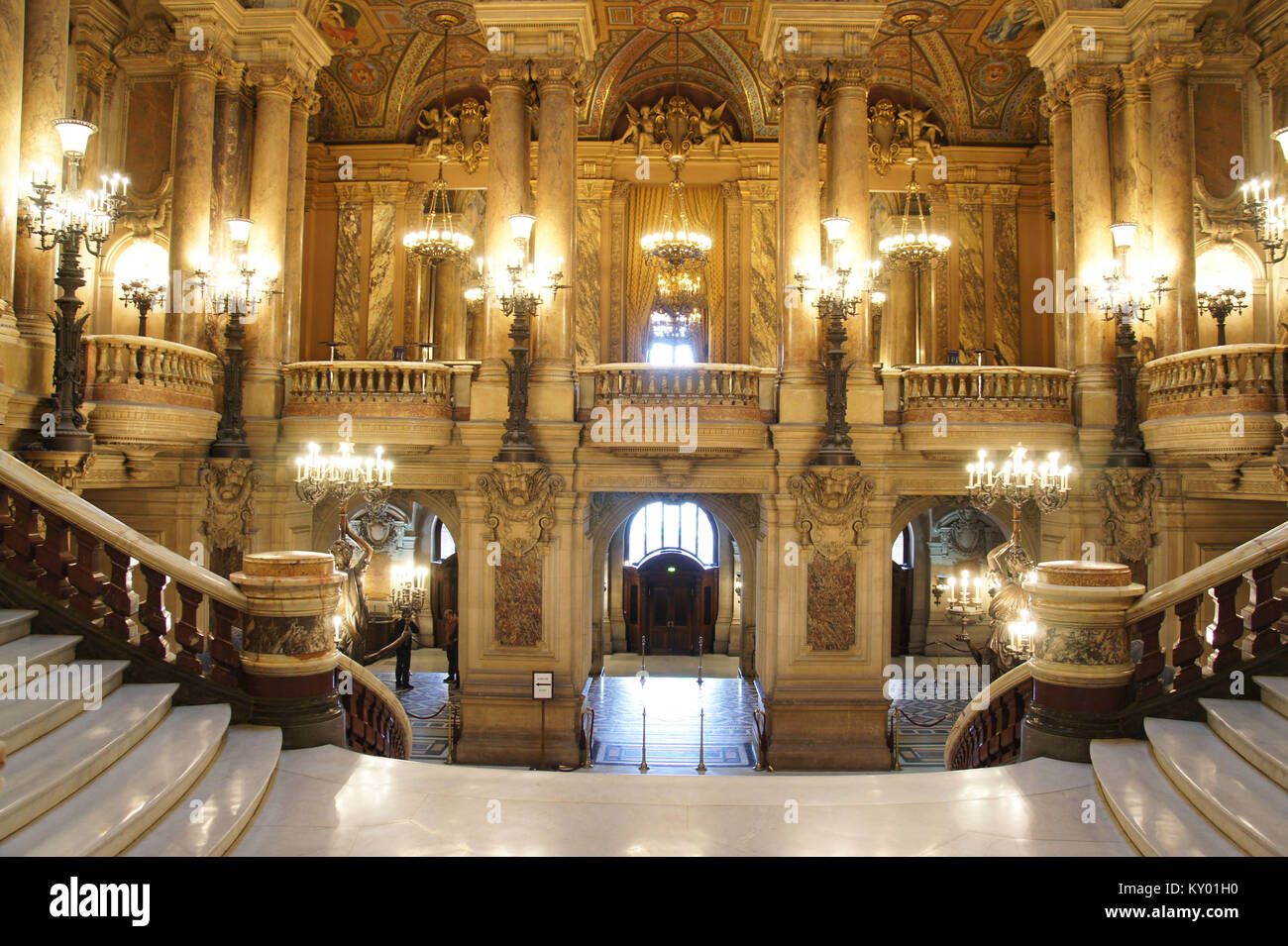 Staircase, Opera Garnier, Theater Garnier, 2012, Paris, France Stock ...
