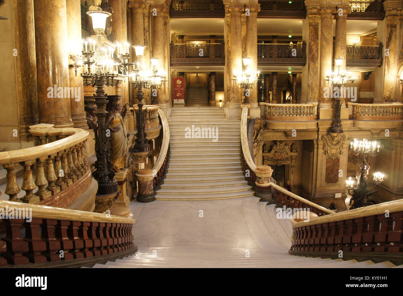 Staircase, Opera Garnier, Theater Garnier, 2012, Paris, France Stock ...