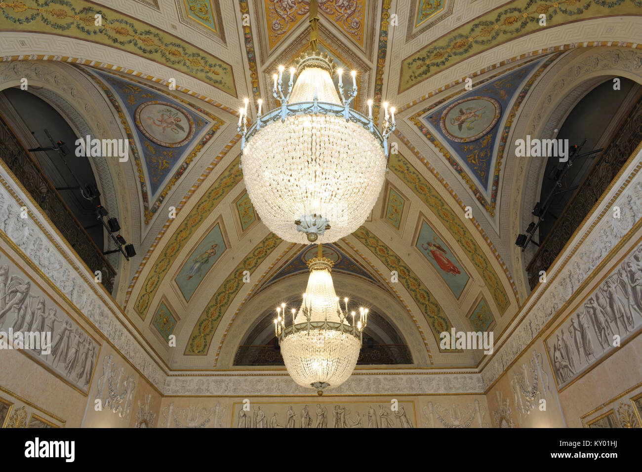 Neoclassical architecture ceiling italy hi-res stock photography and ...