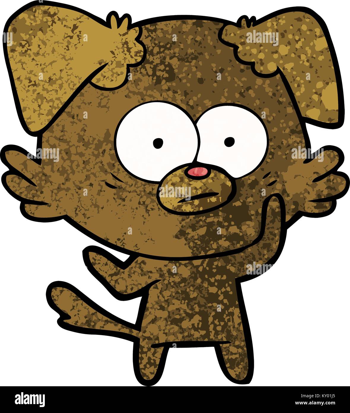 nervous dog cartoon Stock Vector Image & Art - Alamy