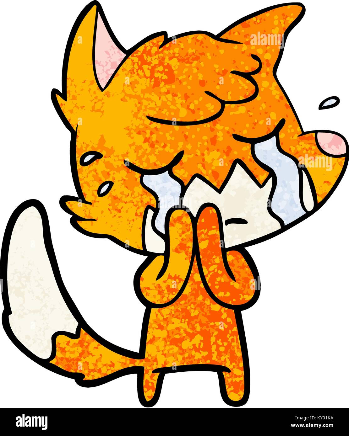 crying fox cartoon Stock Vector Image & Art - Alamy