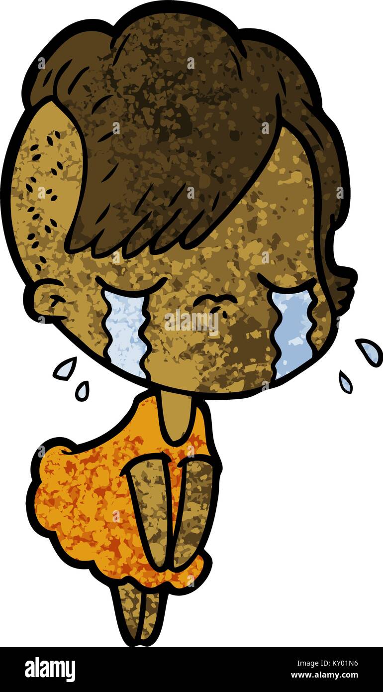 cartoon crying girl Stock Vector Image & Art - Alamy