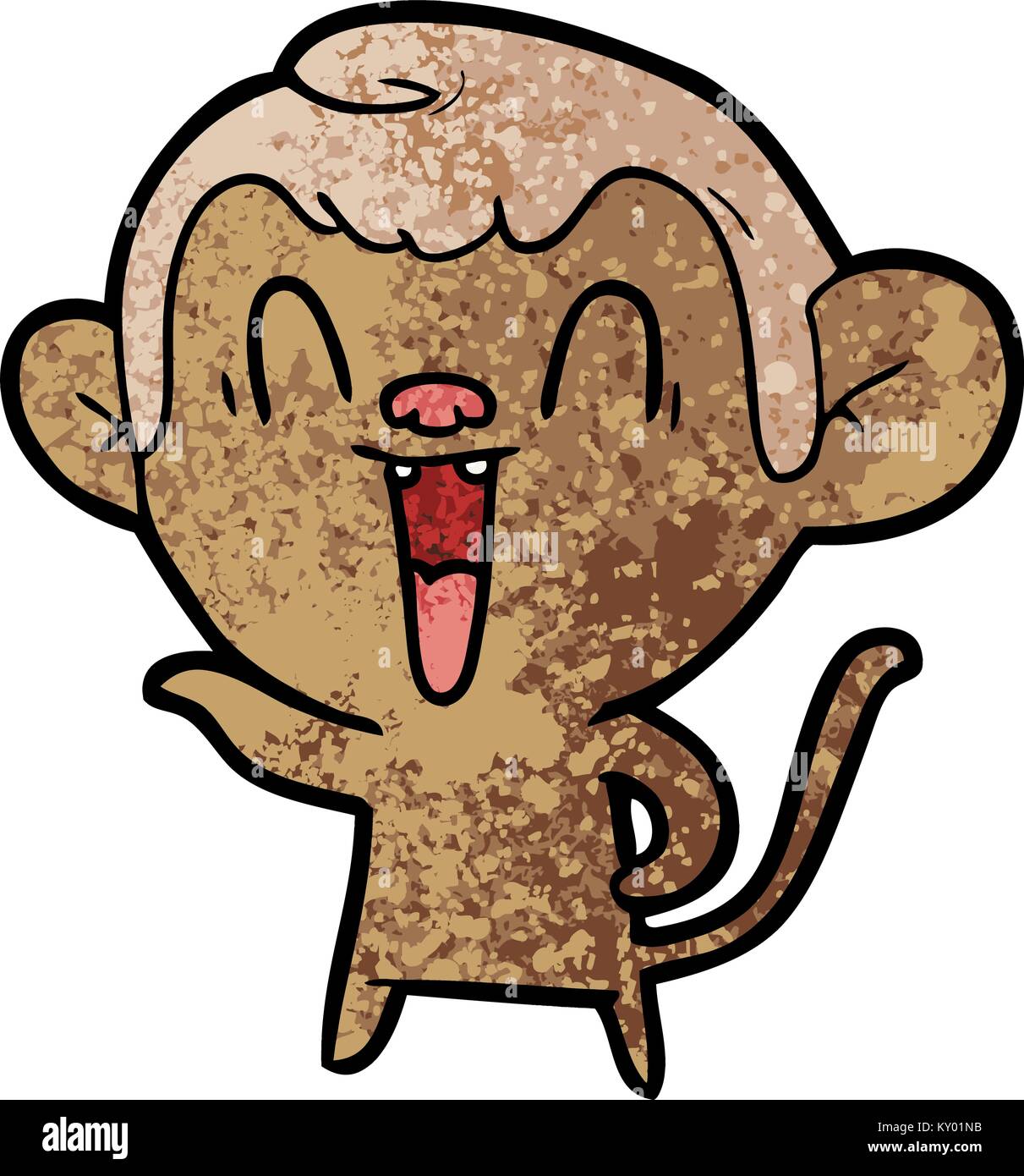 cartoon laughing monkey Stock Vector Image & Art - Alamy