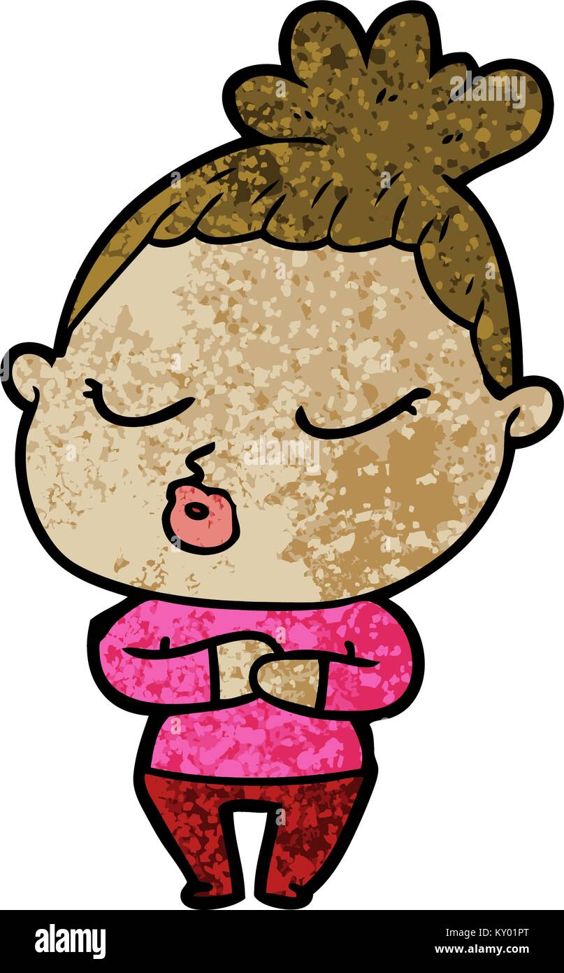 cartoon calm woman Stock Vector Image & Art - Alamy
