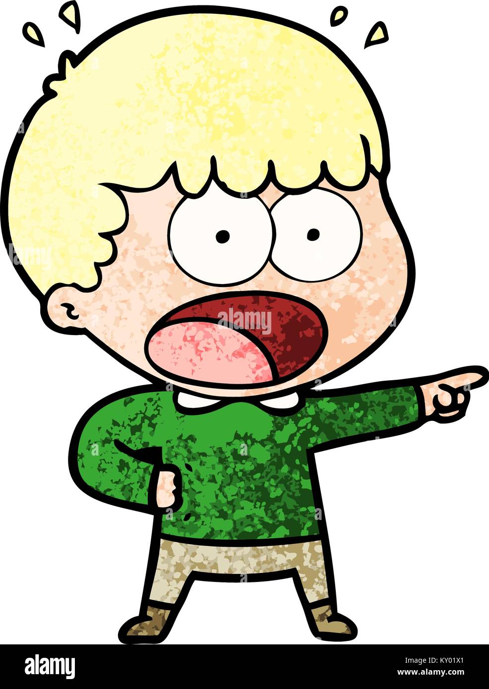 cartoon shocked man pointing Stock Vector Image & Art - Alamy