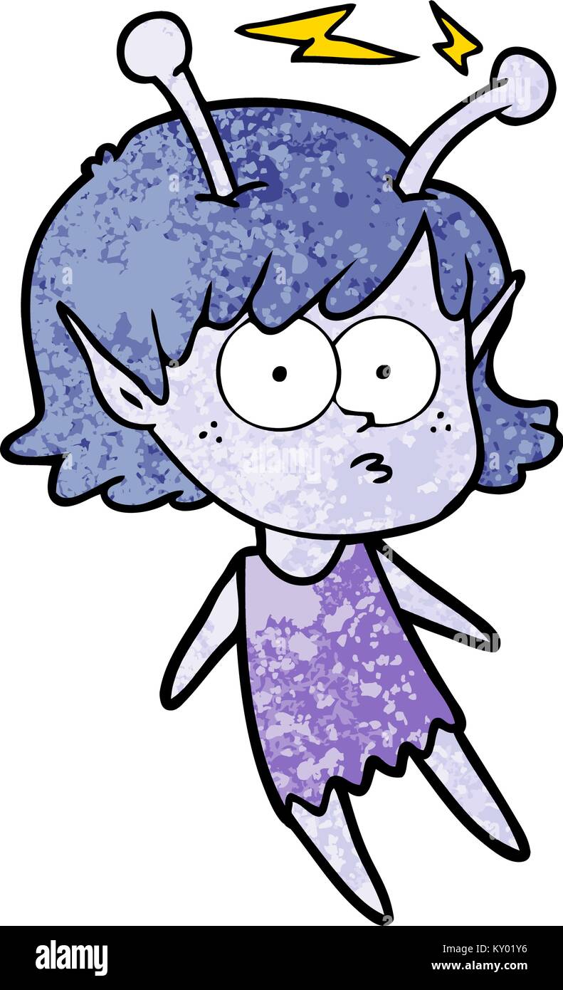 cartoon alien girl Stock Vector Image & Art - Alamy