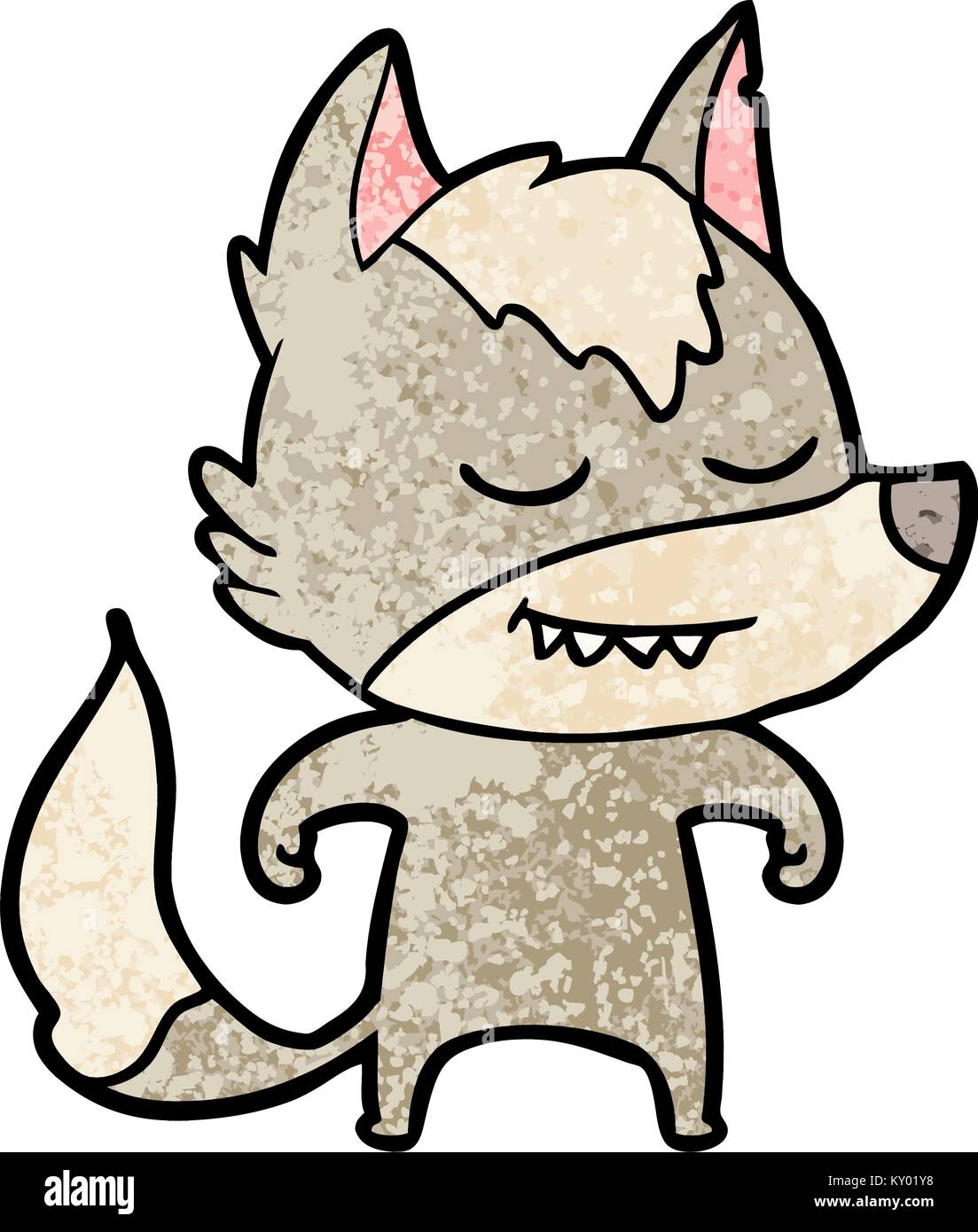 friendly cartoon wolf Stock Vector Image & Art - Alamy