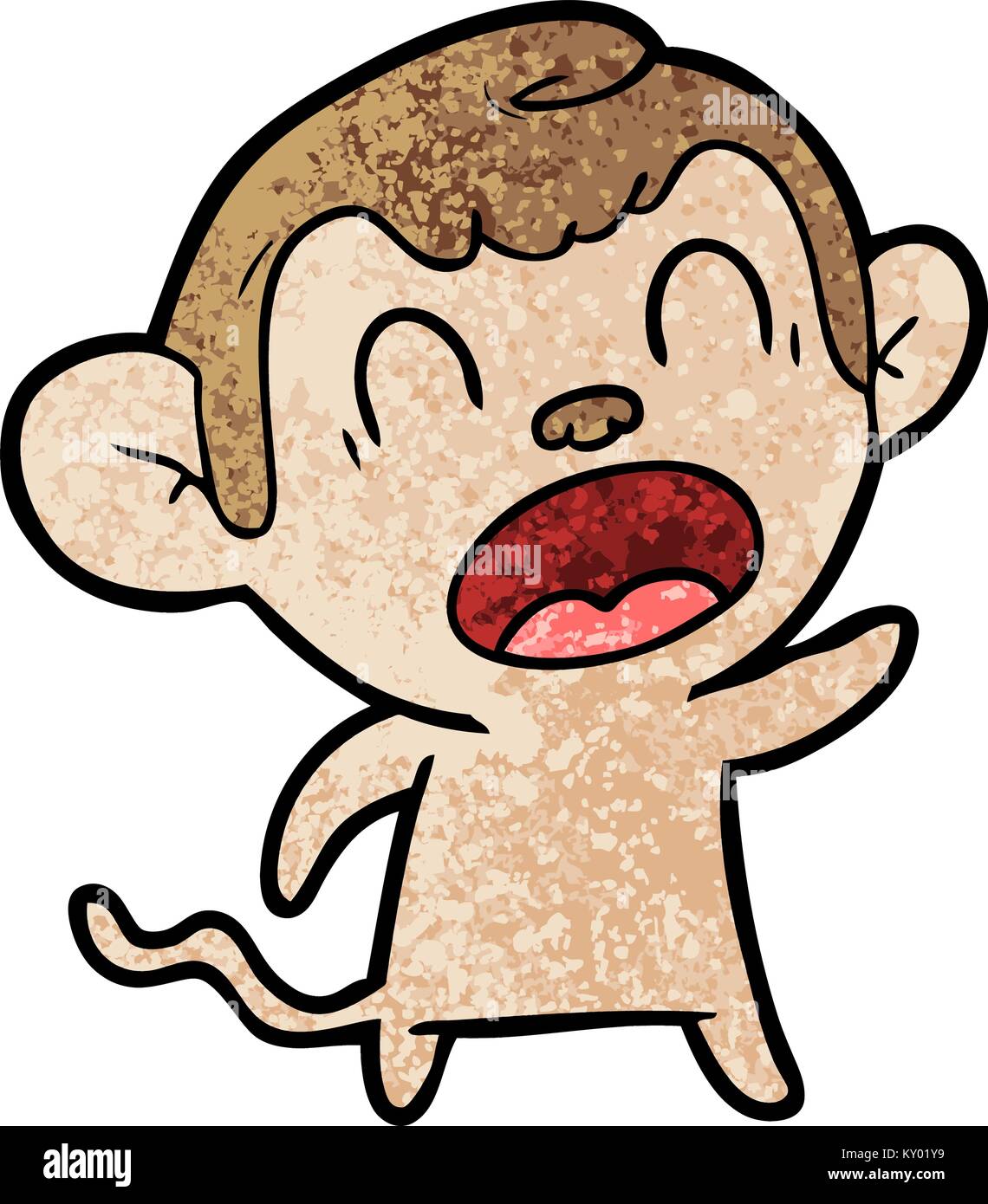 shouting cartoon monkey Stock Vector Image & Art - Alamy