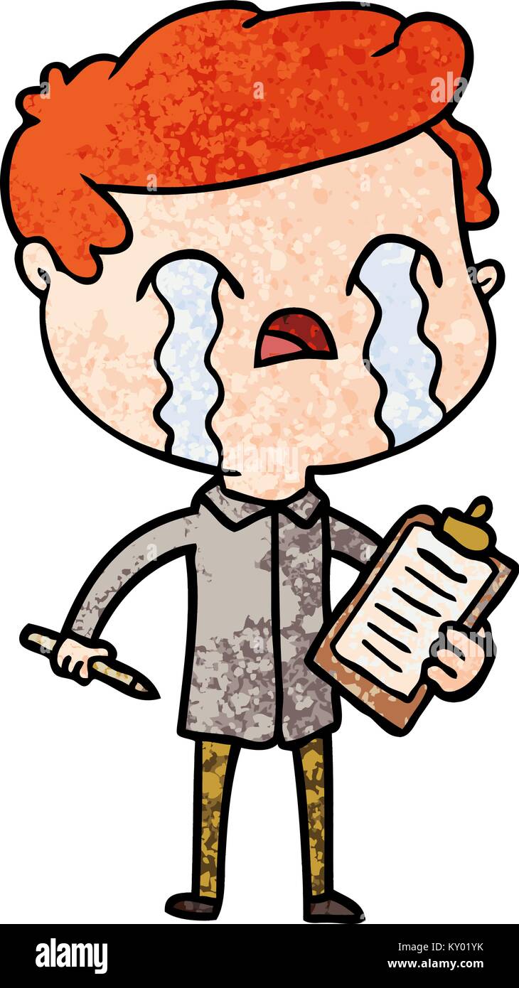 cartoon salesman crying Stock Vector Image & Art - Alamy