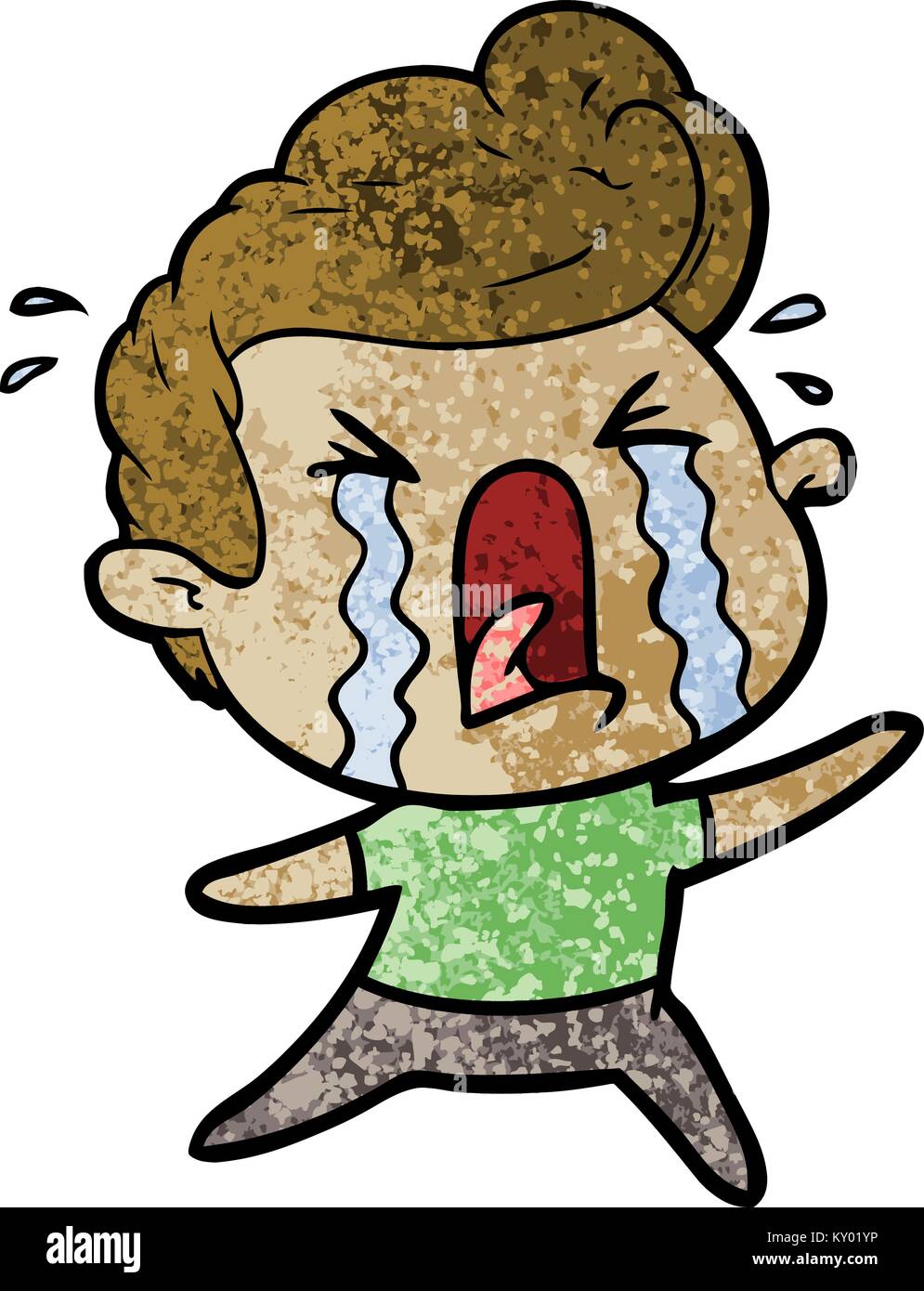 cartoon crying man Stock Vector Image & Art - Alamy
