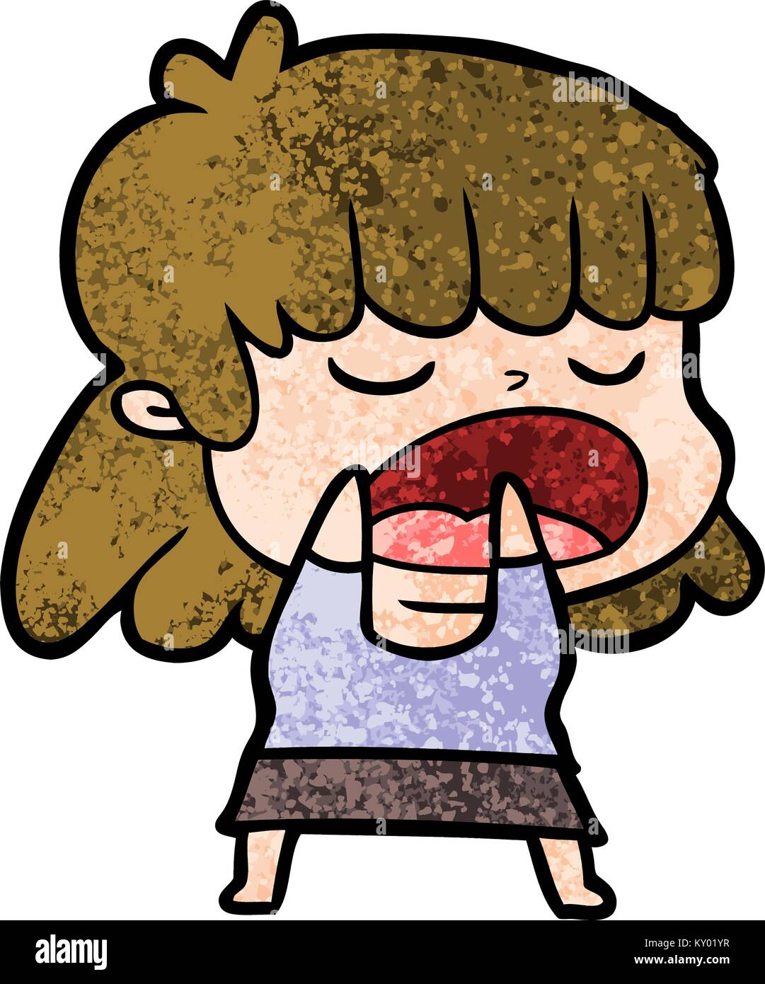 cartoon woman talking loudly Stock Vector Image & Art - Alamy
