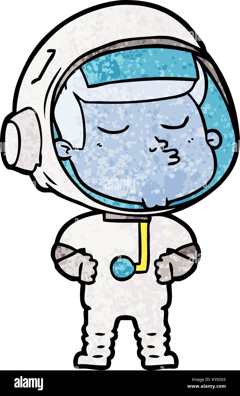cartoon confident astronaut Stock Vector Image & Art - Alamy