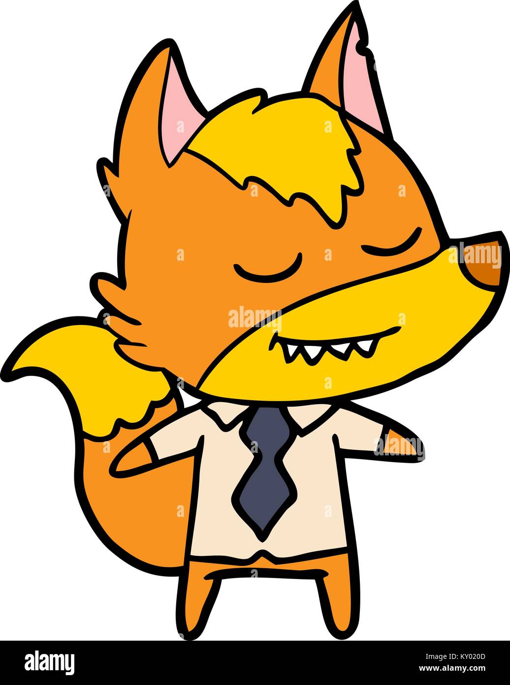 office worker fox cartoon character Stock Vector Image & Art - Alamy