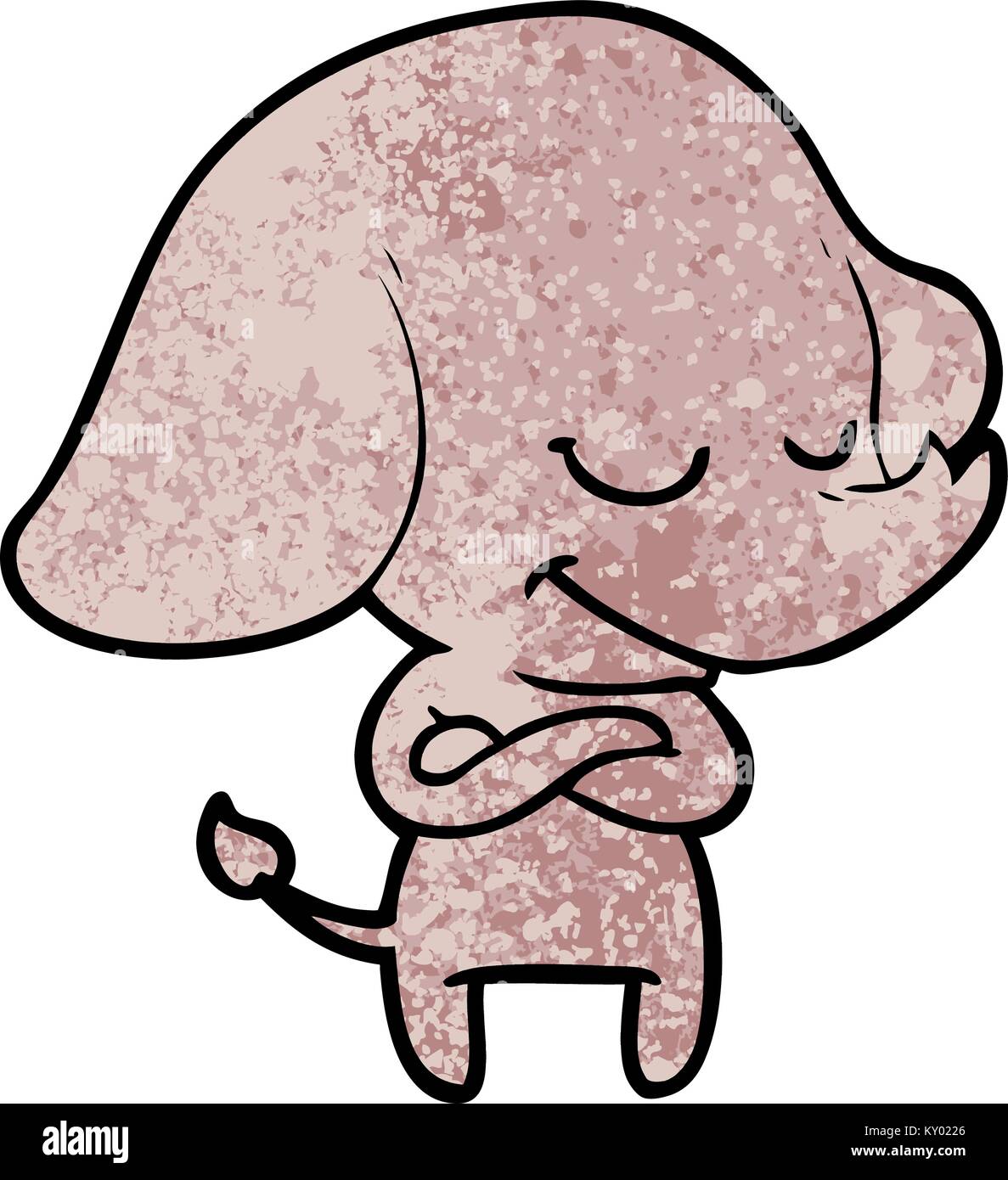 cartoon smiling elephant Stock Vector Image & Art - Alamy