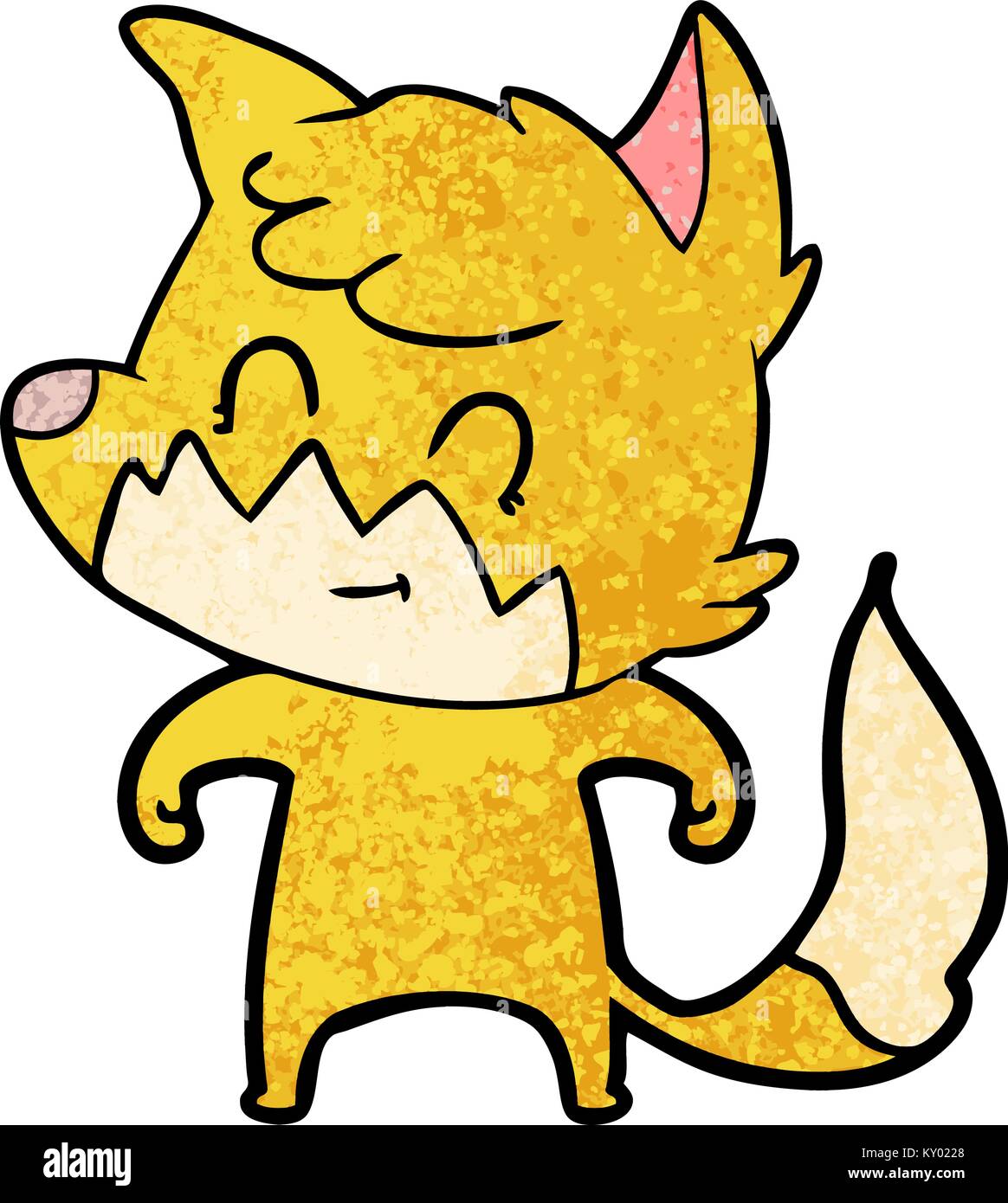 cartoon friendly fox Stock Vector Image & Art - Alamy