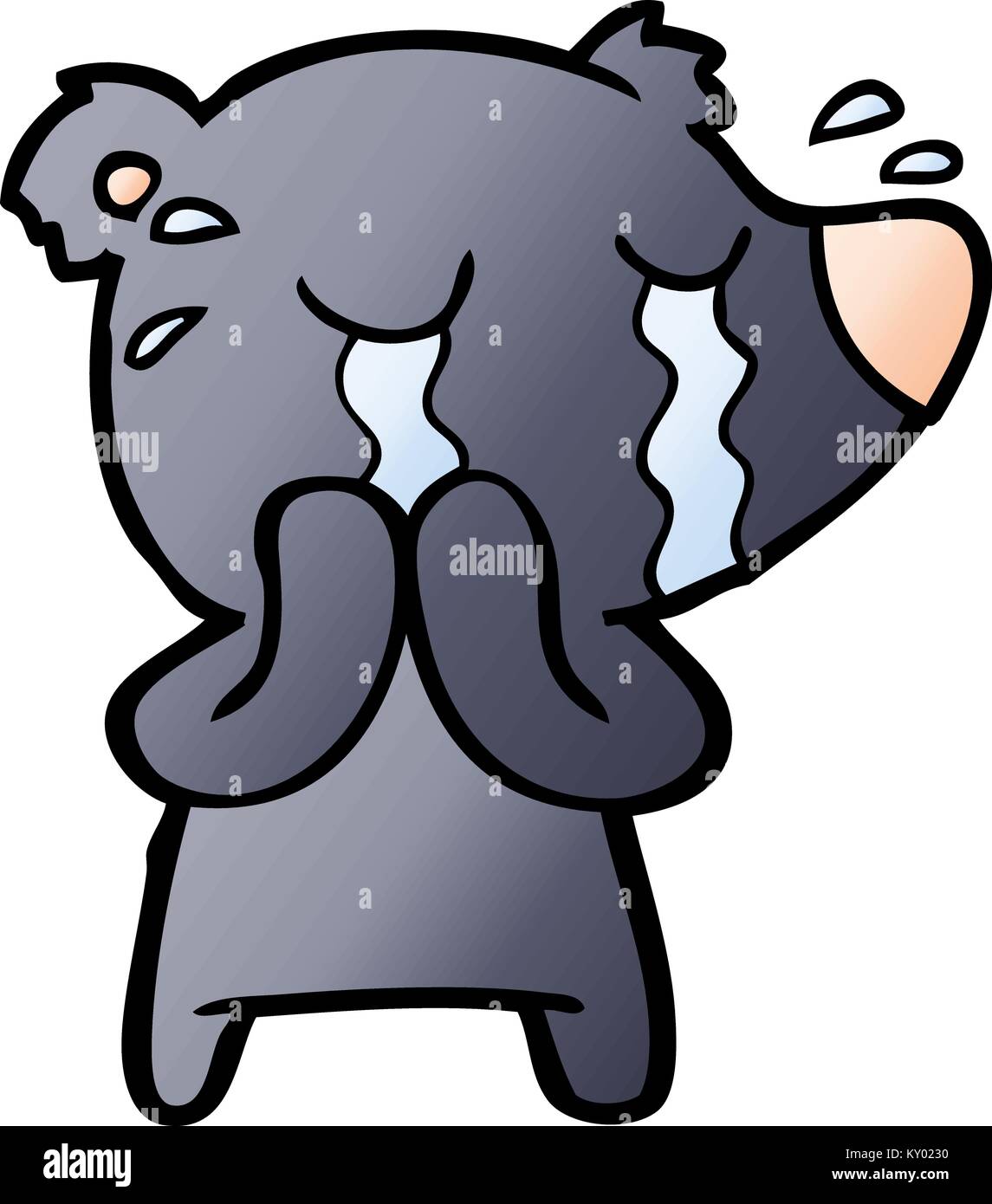 crying bear cartoon character Stock Vector Image & Art - Alamy