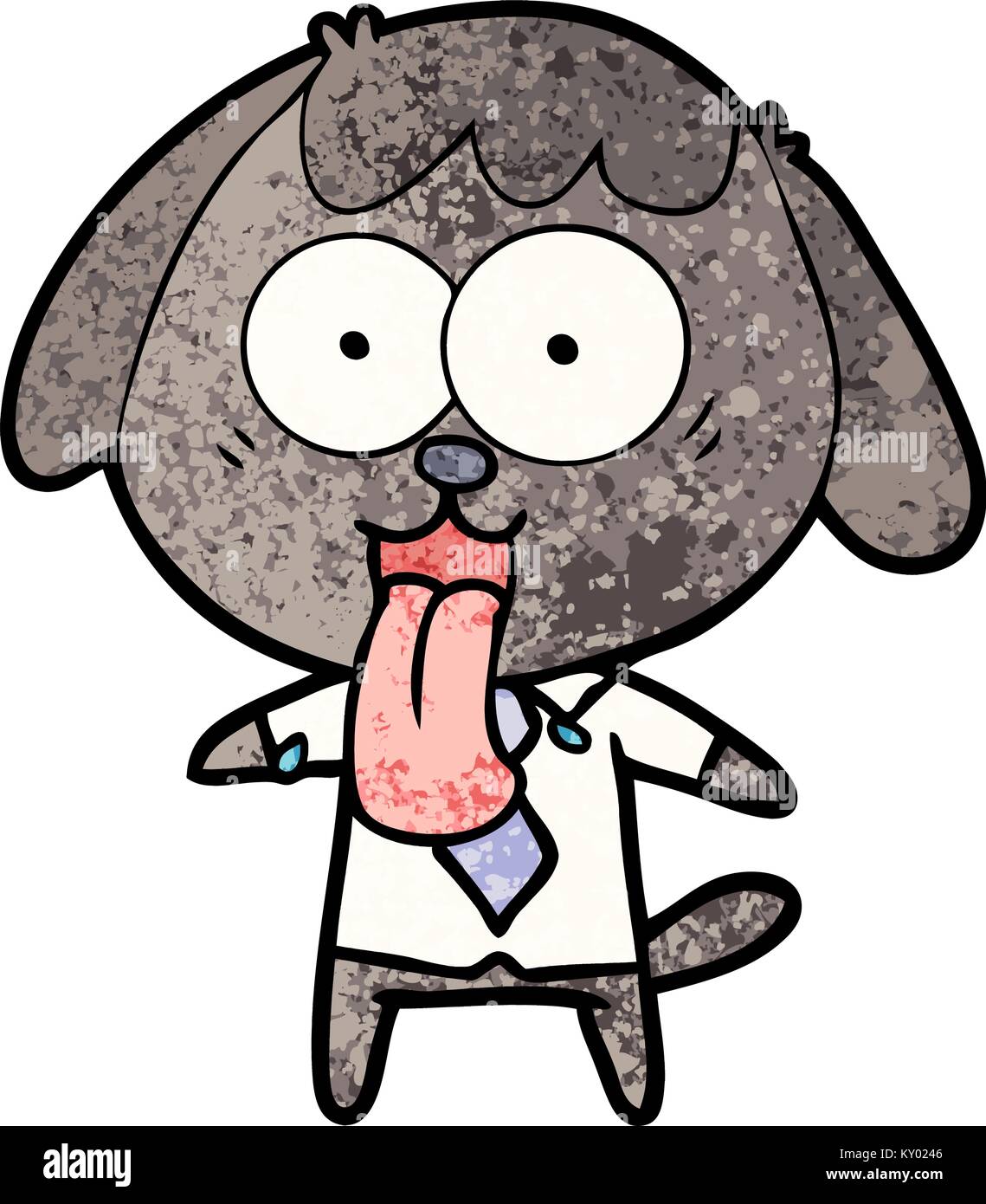 cute cartoon dog wearing office shirt Stock Vector Image & Art - Alamy