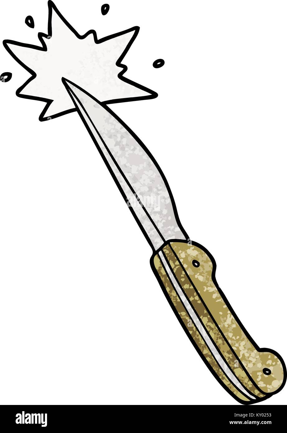 cartoon sharp kitchen knife Stock Vector Image & Art - Alamy