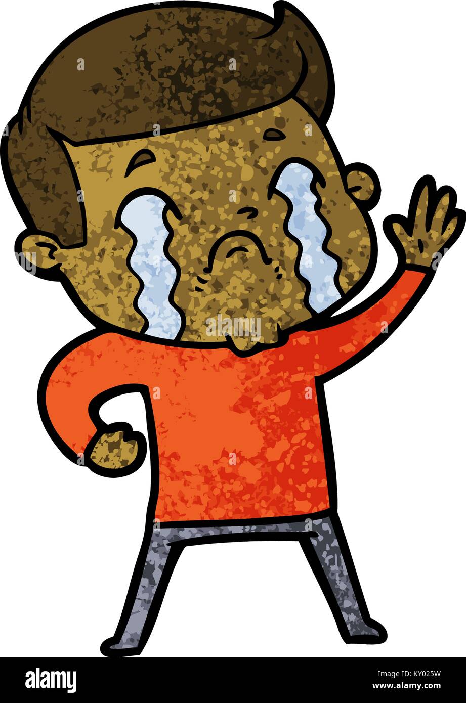 cartoon man crying Stock Vector Image & Art - Alamy