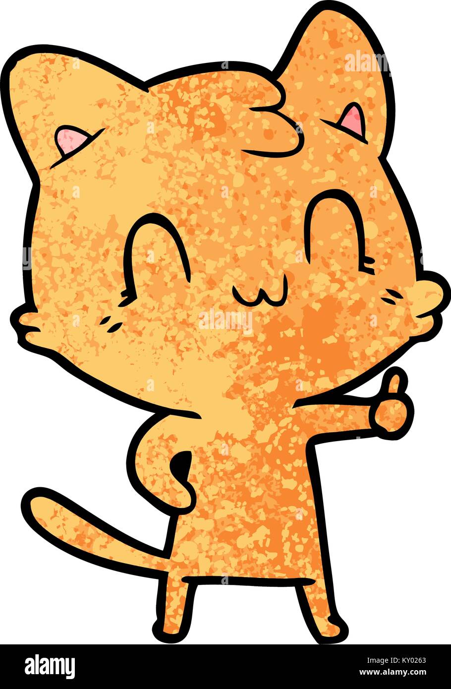 cartoon happy cat Stock Vector Image & Art - Alamy