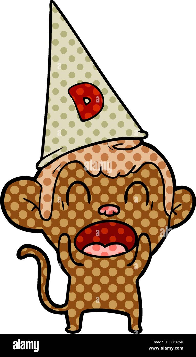 shouting cartoon monkey Stock Vector Image & Art - Alamy