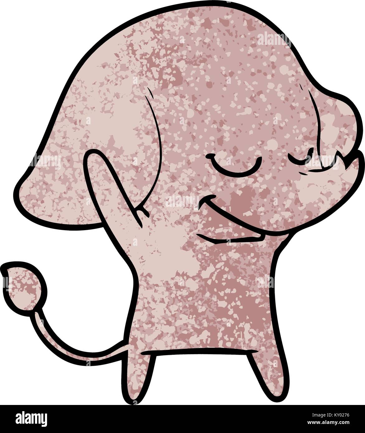 cartoon smiling elephant Stock Vector Image & Art - Alamy