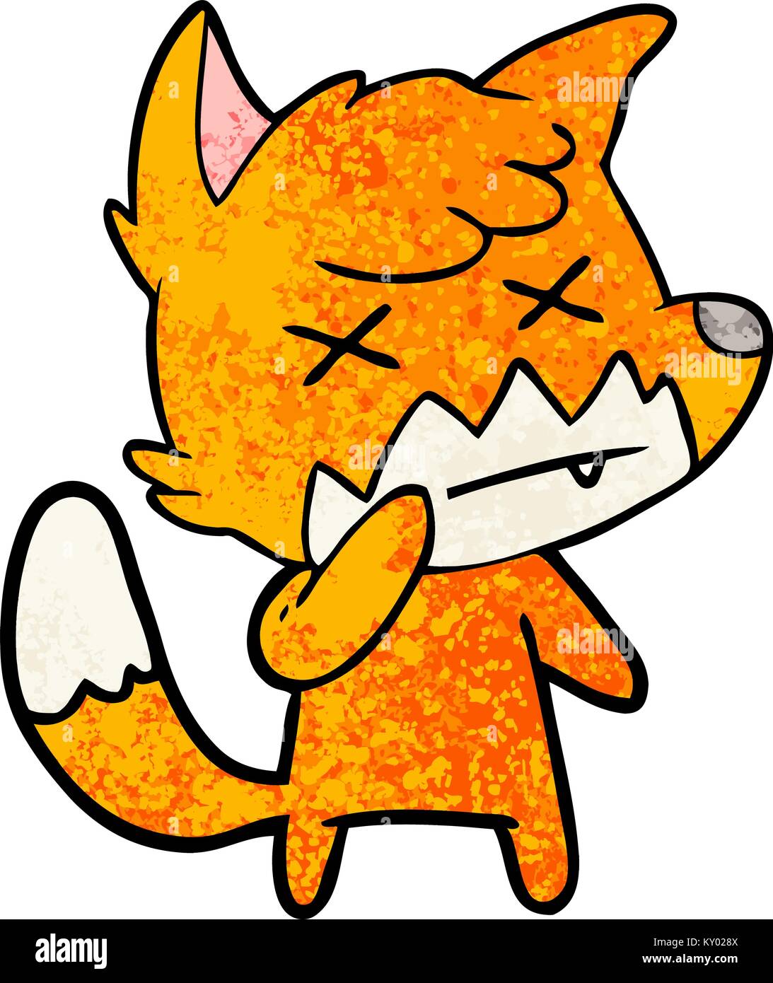 cartoon cross eyed fox Stock Vector Image & Art - Alamy
