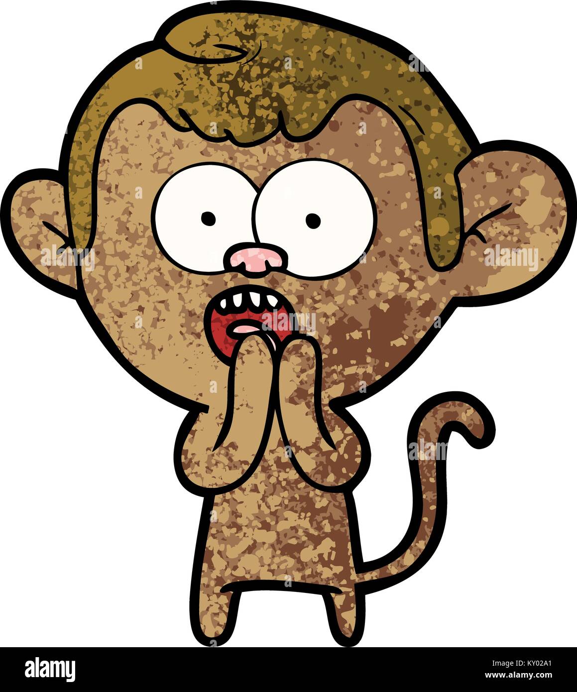 cartoon shocked monkey Stock Vector Image & Art - Alamy