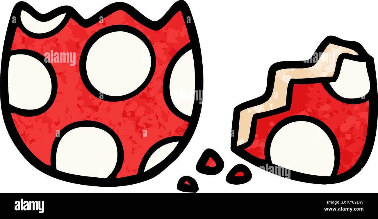 cartoon cracked painted easter egg Stock Vector Image & Art - Alamy