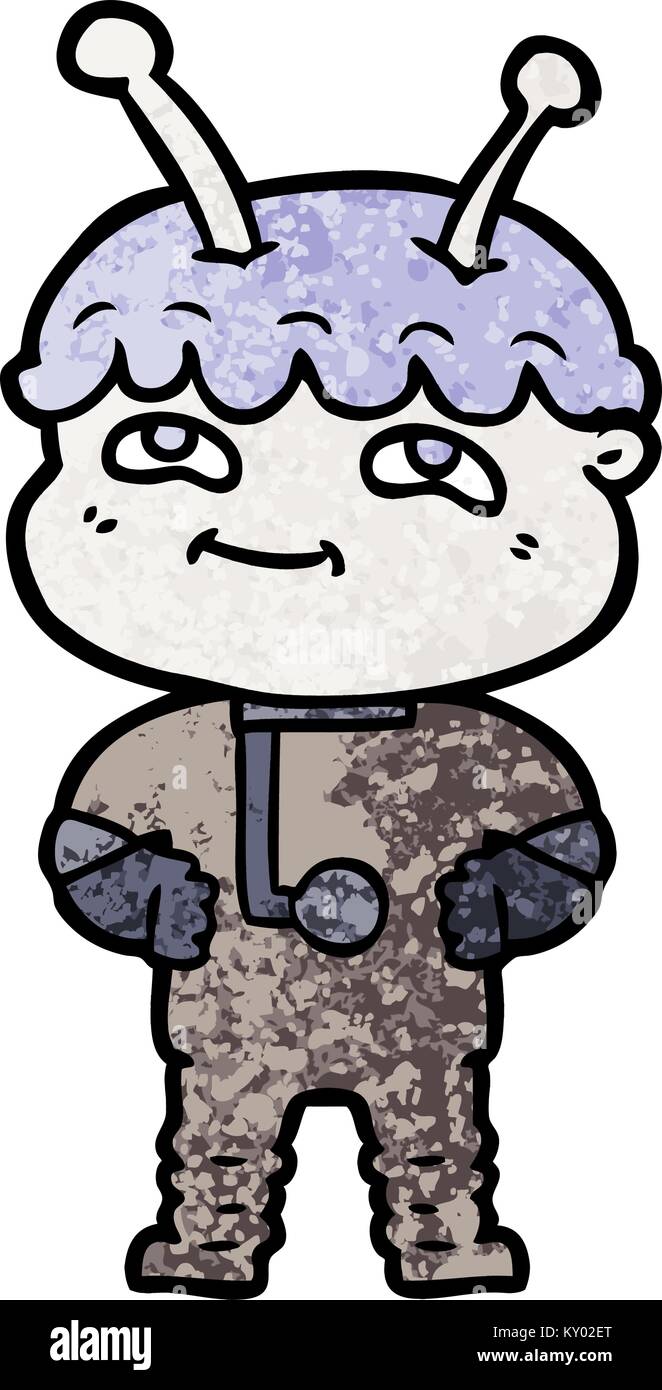 friendly cartoon spaceman Stock Vector Image & Art - Alamy