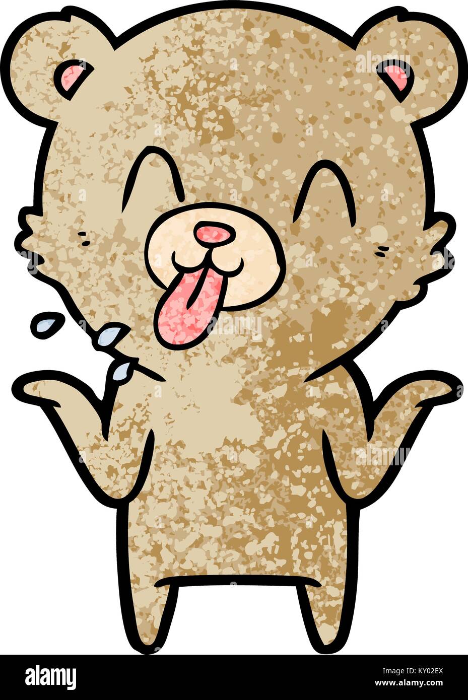 rude cartoon bear Stock Vector Image & Art - Alamy