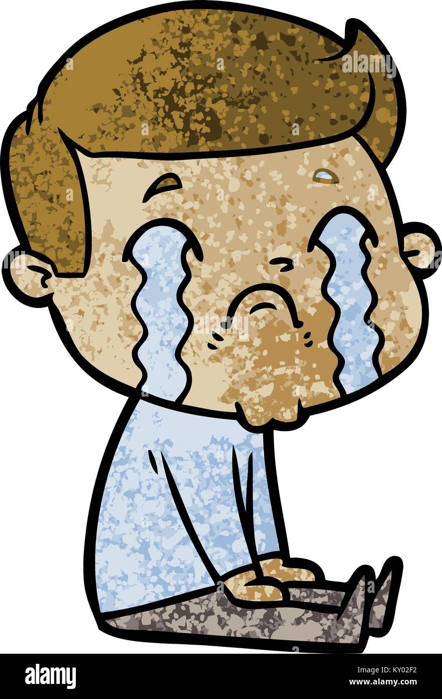 cartoon man crying Stock Vector Image & Art - Alamy