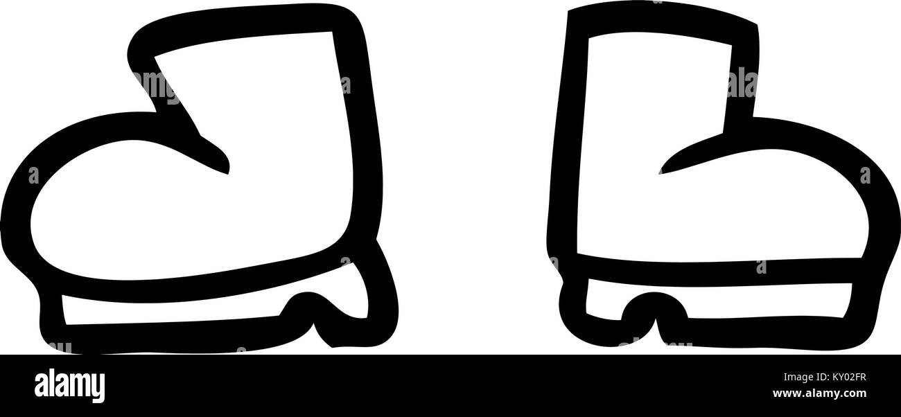 Freehand drawn cartoon boots Black and White Stock Photos & Images - Alamy