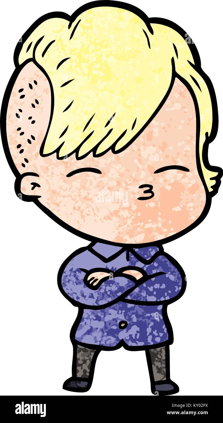 cartoon squinting girl Stock Vector Image & Art - Alamy