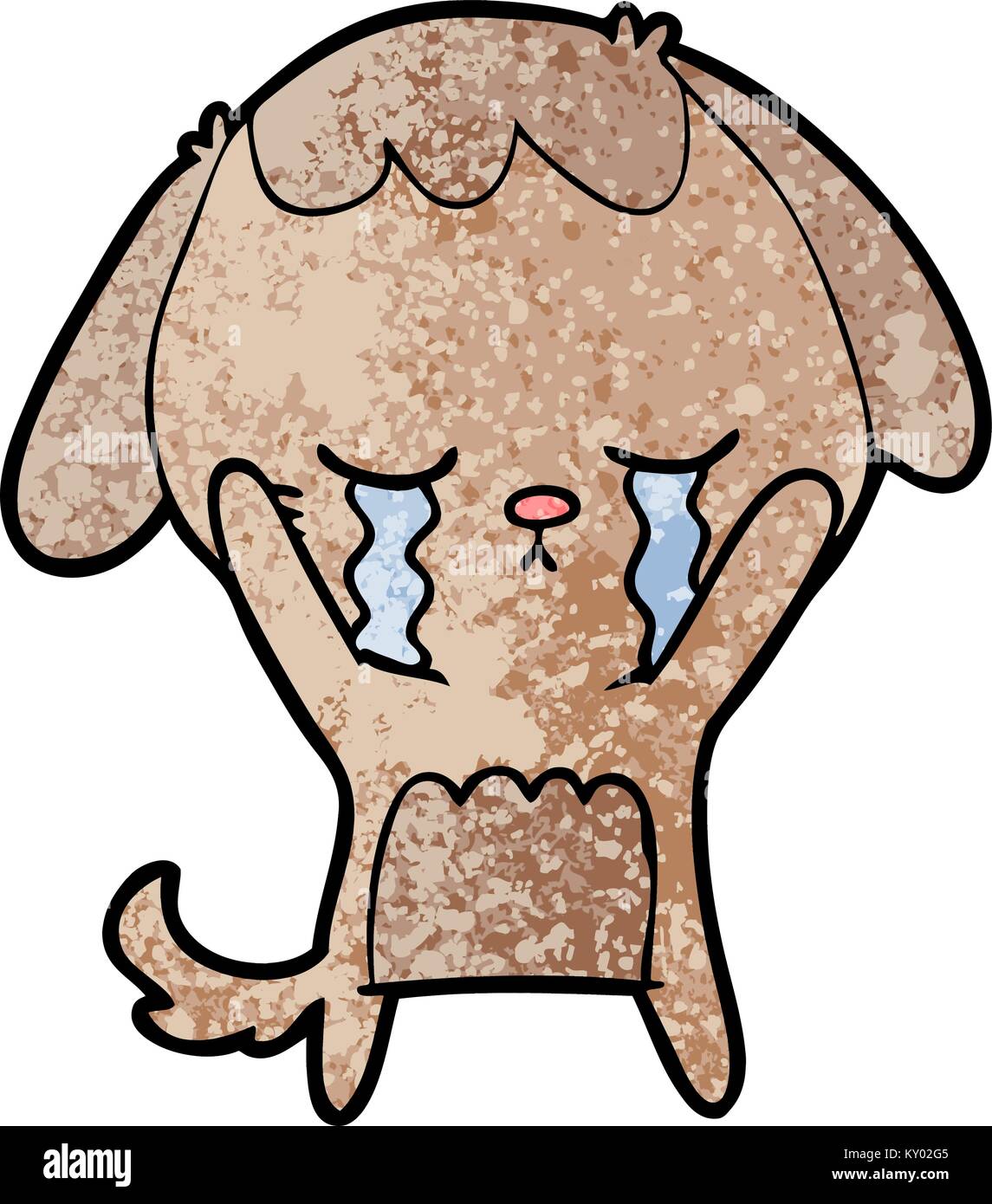 cartoon dog crying Stock Vector Image & Art - Alamy