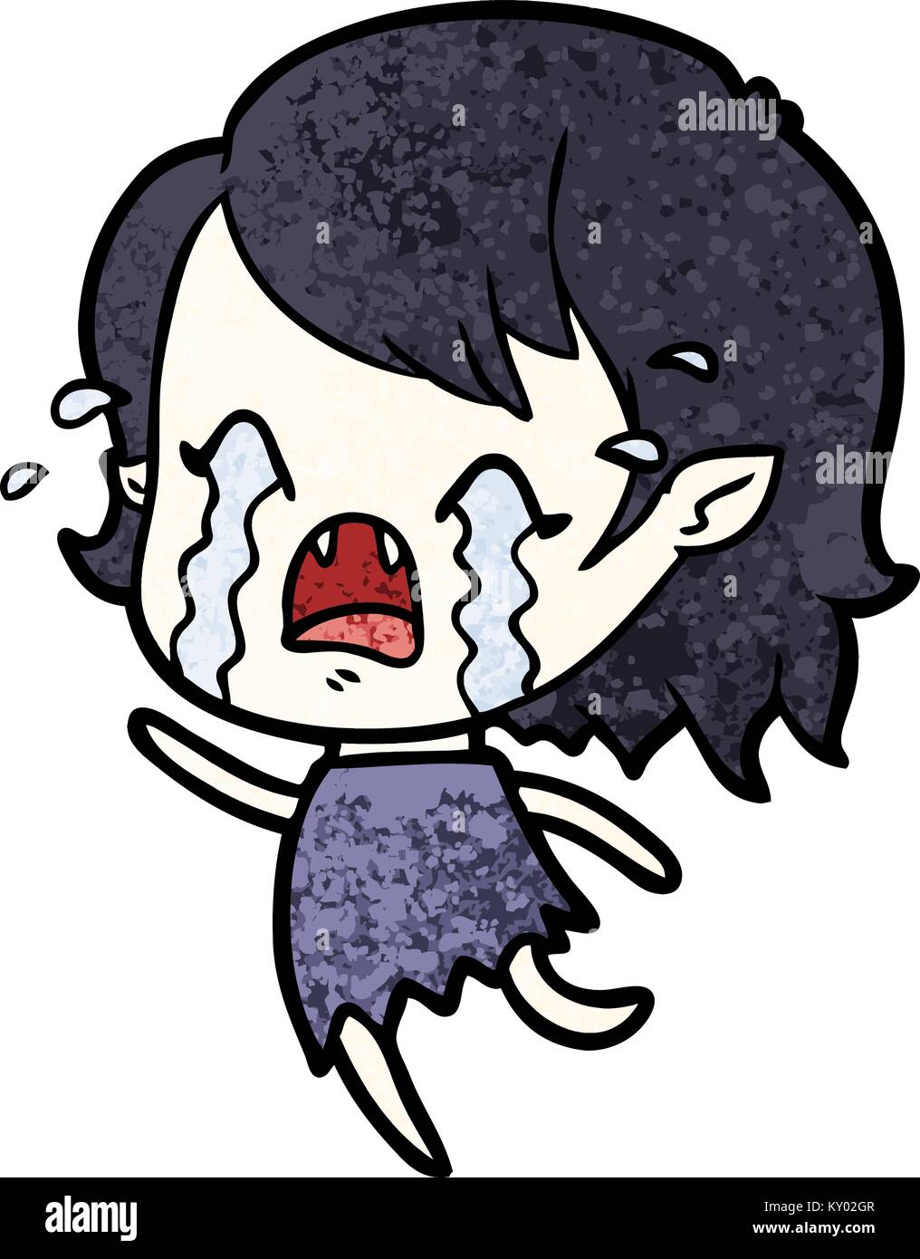 cartoon crying vampire girl Stock Vector Image & Art - Alamy
