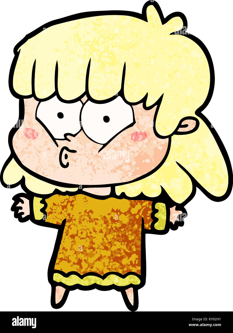 cartoon whistling girl Stock Vector Image & Art - Alamy