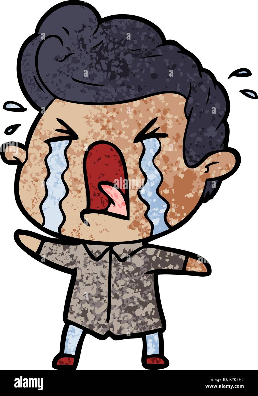 cartoon crying man Stock Vector Image & Art - Alamy