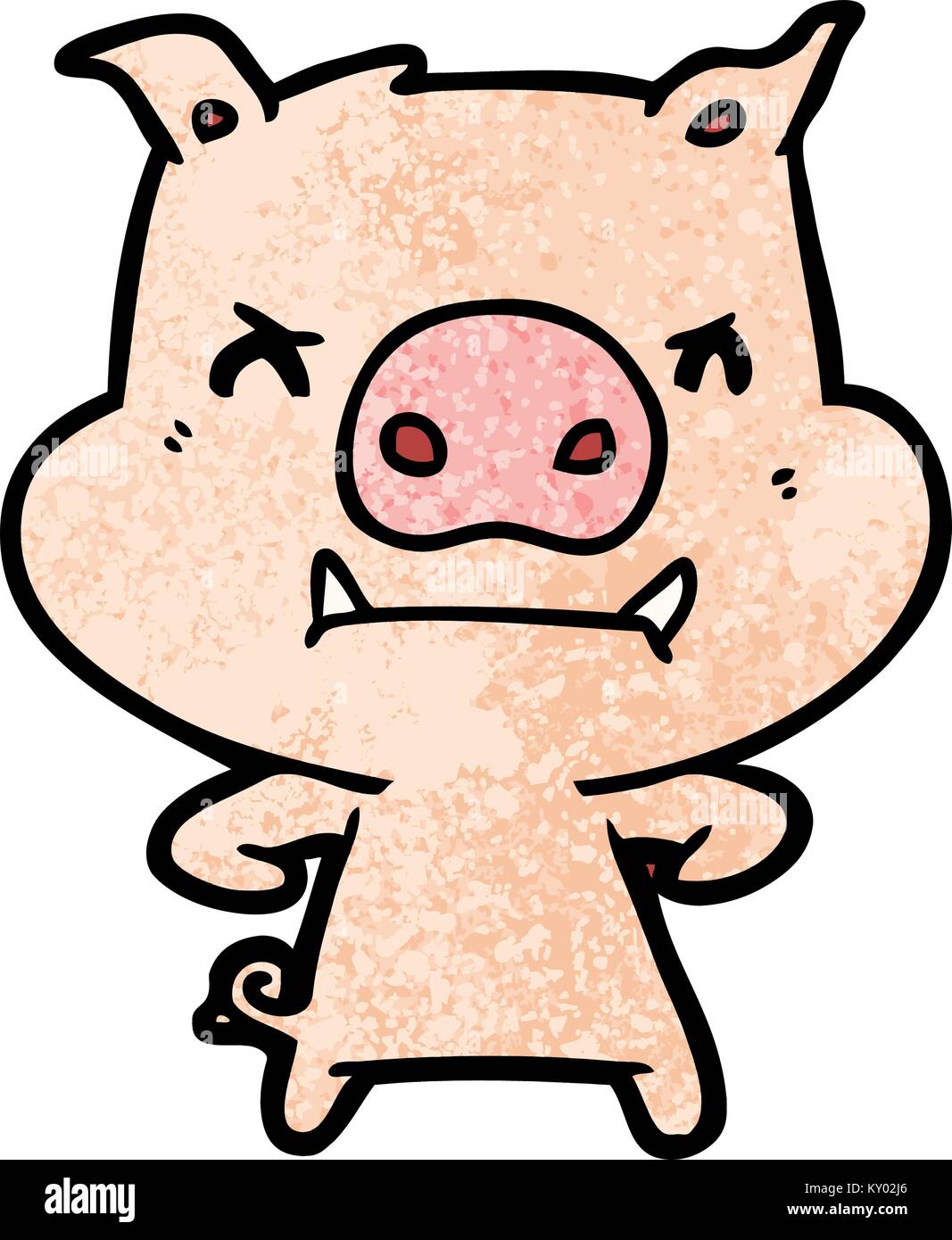 angry cartoon pig Stock Vector Image & Art - Alamy