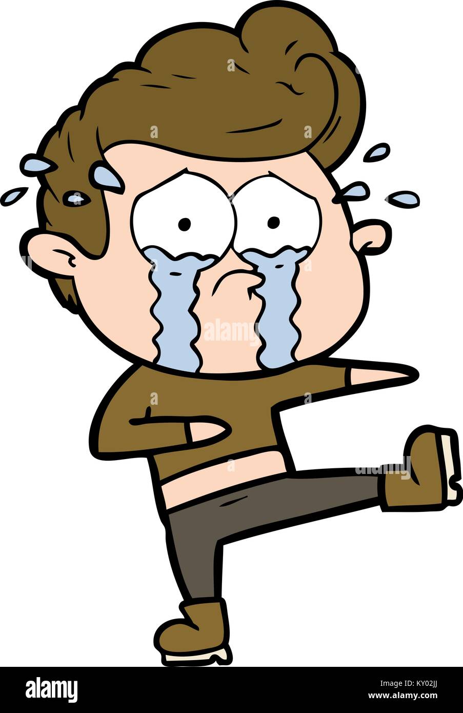 cartoon crying dancer Stock Vector Image & Art - Alamy