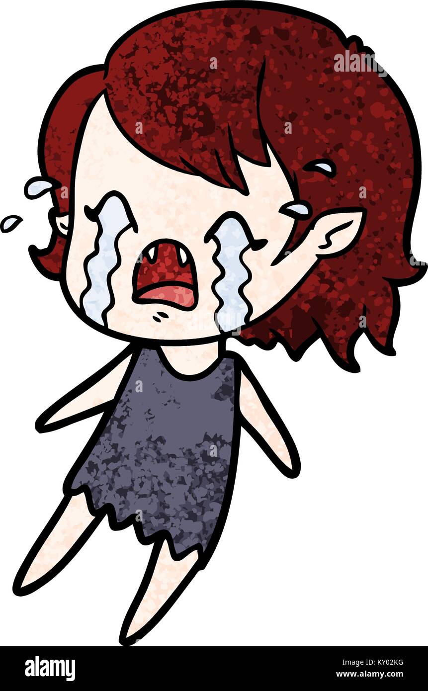 cartoon crying vampire girl Stock Vector Image & Art - Alamy