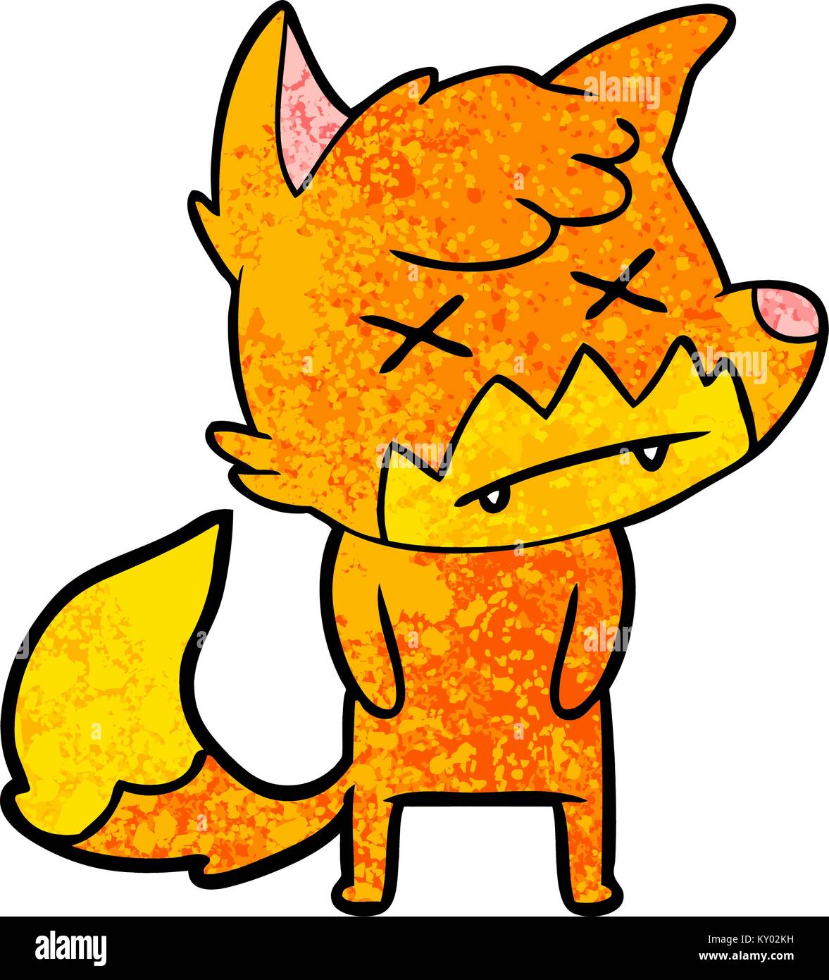 cartoon dead fox Stock Vector Image & Art - Alamy